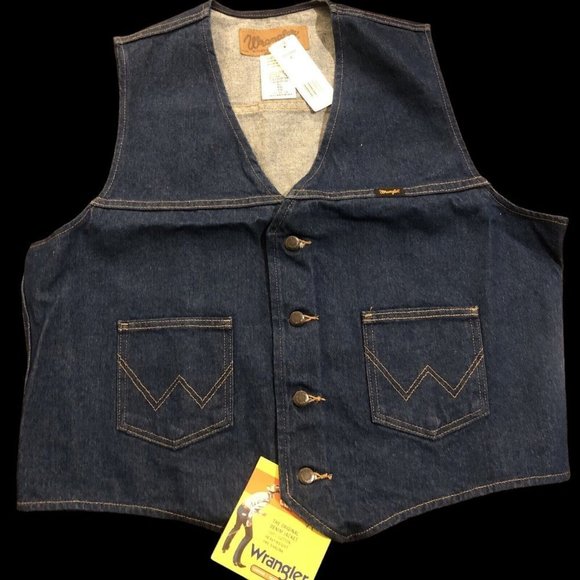 Wrangler | Jackets & Coats | Nwt Wrangler Cowboy Cut Unlined Denim Vest ...
